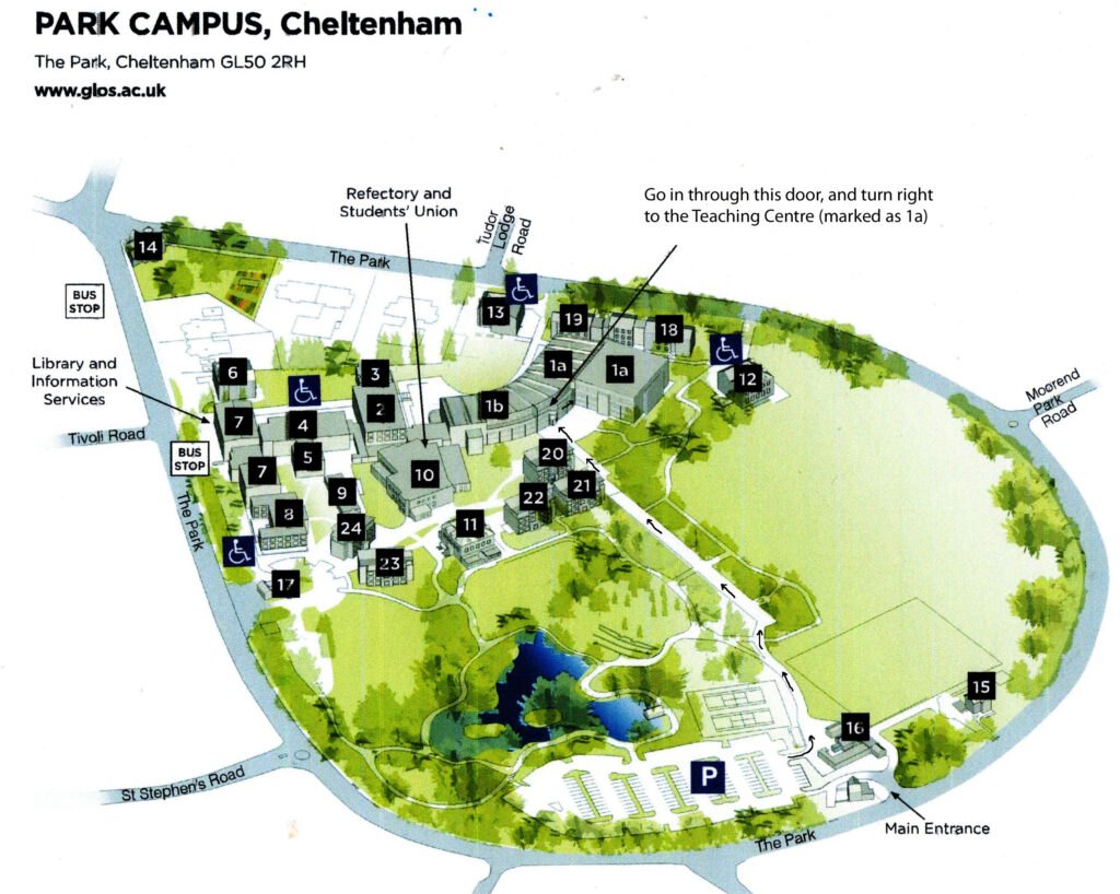 Map of the Park Campus – Historical Association Gloucestershire Branch